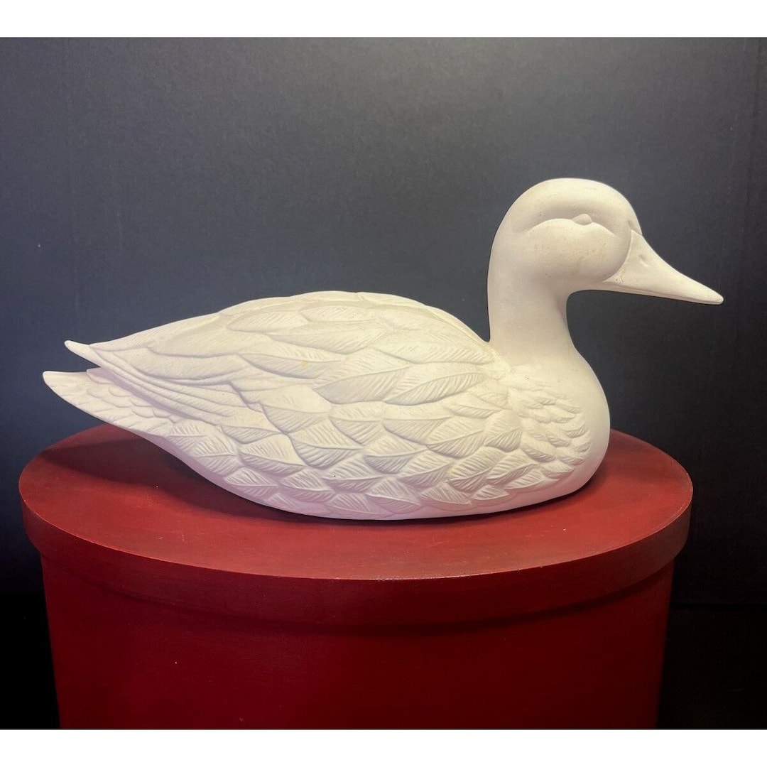 Ready to Paint Duck Mold 3D Mallard Bird Ceramic Decoy Detailed Water ...