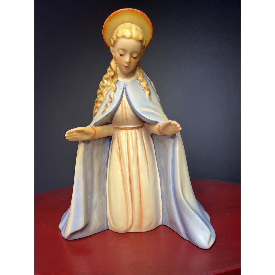 Vtg Goebel Hummel Nativity Virgin Mary Figurine With Halo West Germany ...