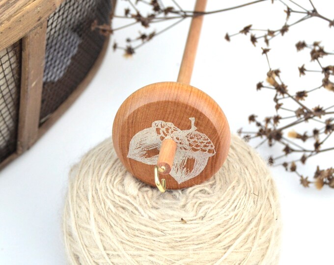 Golden Starflower Wooden Drop Spindle, Top Whorl Drop Spindle, Wood ...