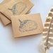 Angora Rabbit Note Card, Kraft Stationery Card, Brown Craft Card ...