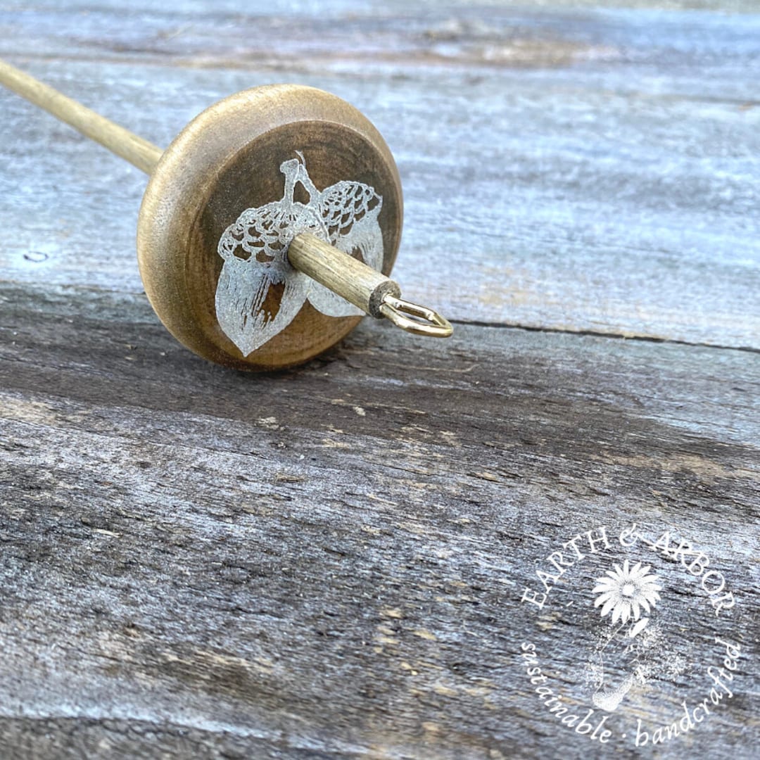 Forest Harvest on Driftwood One of A Kind Wood Drop Spindle ...