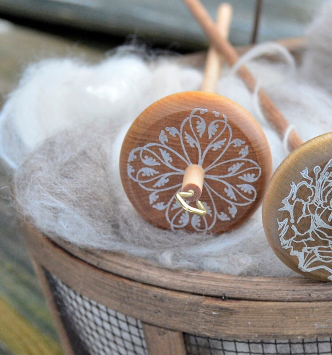 Infinity Lace Wooden Drop Spindle, Top Whorl Drop Spindle, Wood Drop ...