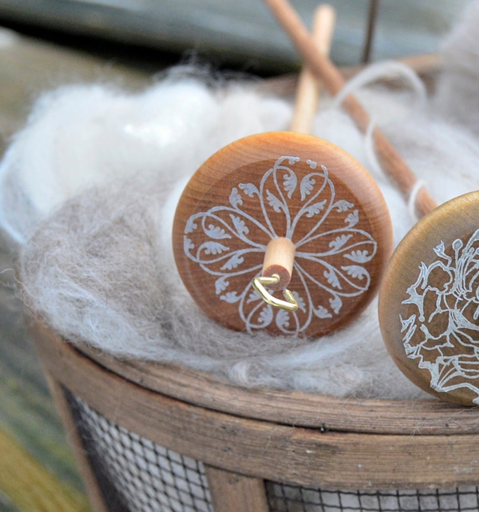 Infinity Lace Wooden Drop Spindle, Top Whorl Drop Spindle, Wood Drop ...