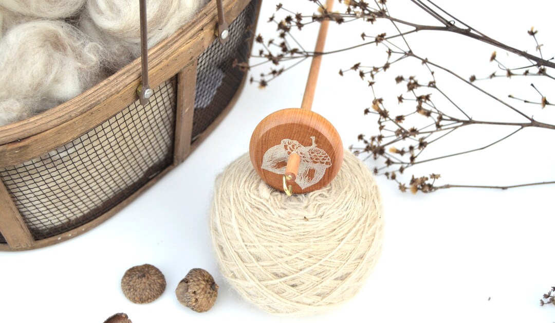 Forest Harvest Wooden Drop Spindle, Top Whorl Drop Spindle, Wood Drop ...