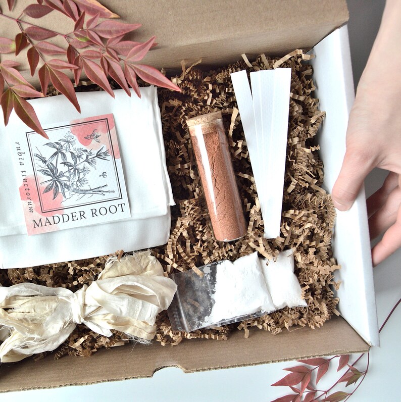 Natural Dye Kit Madder Root Silk Mini Kit Dye Your Own Silk - Etsy