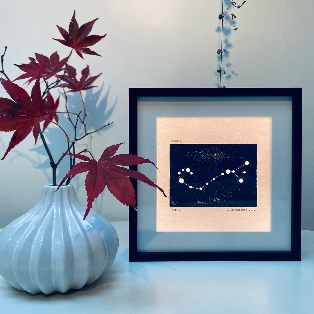 Scorpio Constellation Light Box Personalised Gift Nursery Lamp - Etsy