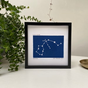 Personalised Star Sign Light Box Night Light Illuminated - Etsy