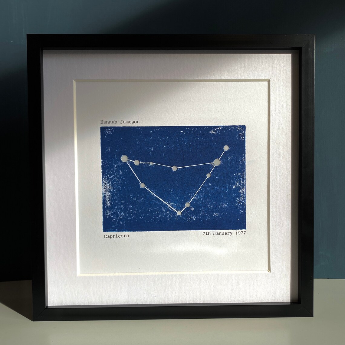 Capricorn Constellation Light Box Personalised Gift Nursery Lamp ...
