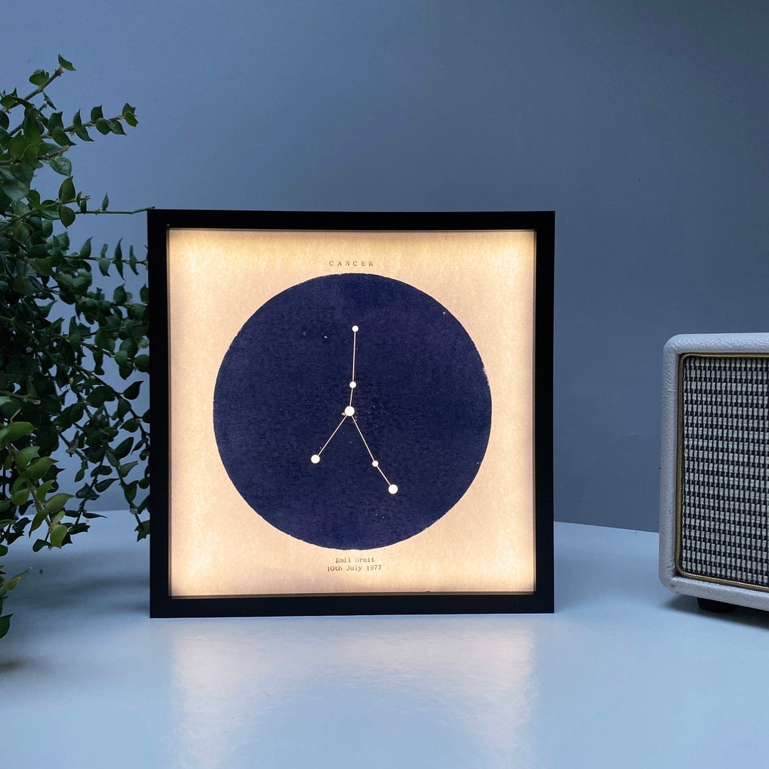 Cancer Star Sign Constellation Light Box. Night Light. Side Light ...