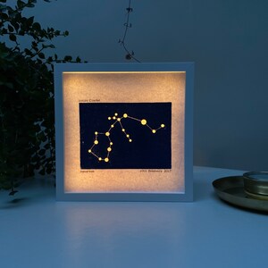 Personalised Star Sign Light Box Night Light Illuminated | Etsy