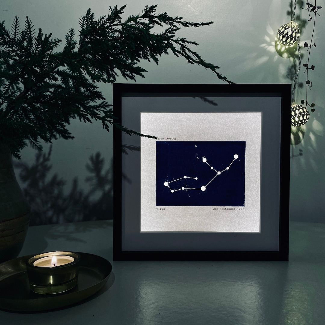 Virgo Constellation Light Box Personalised Gift Lamp Sidelight - Etsy