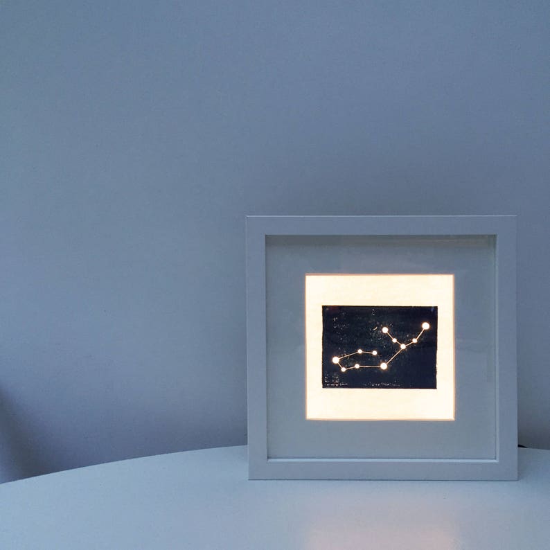 Virgo Constellation Light Box Personalised Gift Lamp Sidelight - Etsy