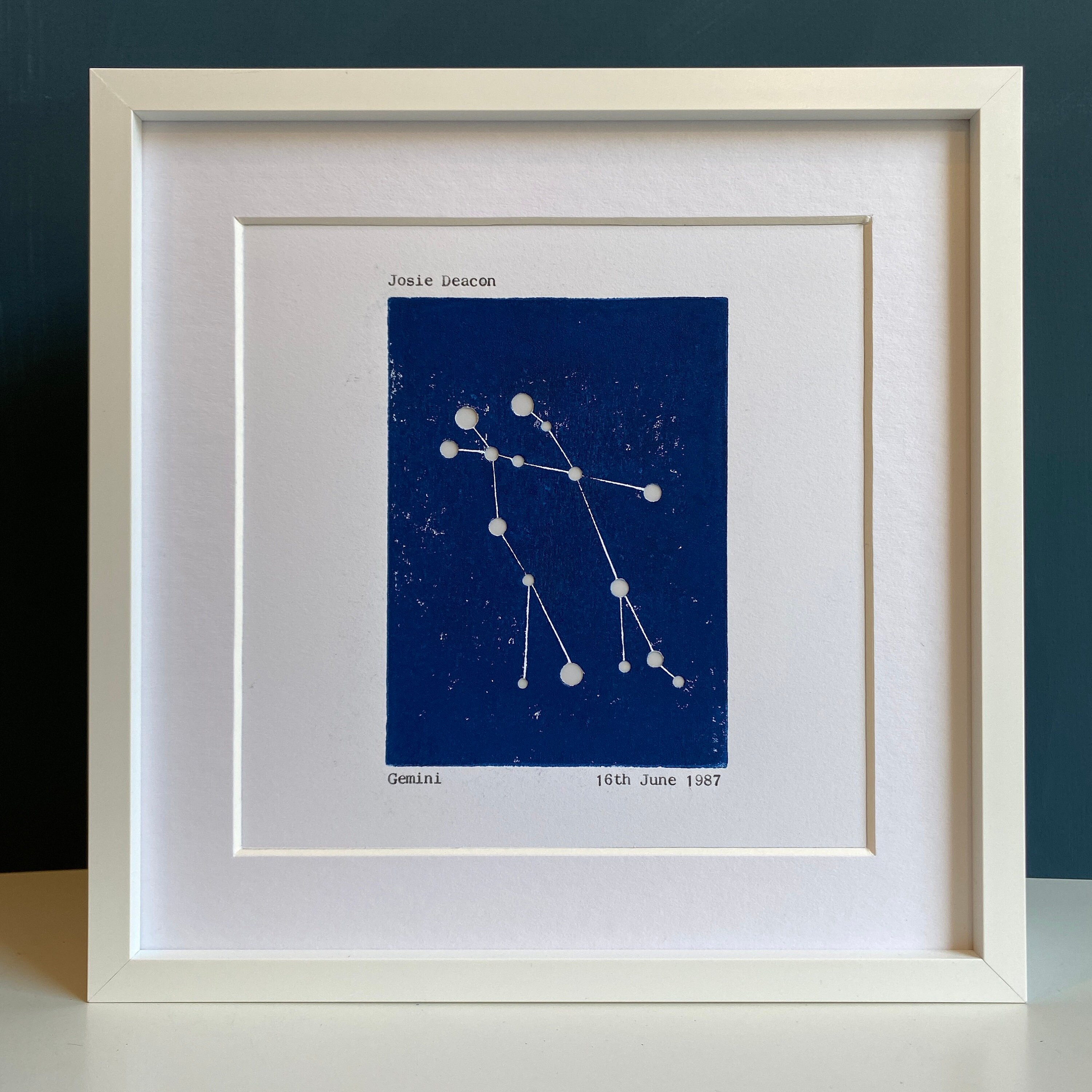 Gemini Constellation Light Box Personalised Gift Nursery Lamp Sidelight ...