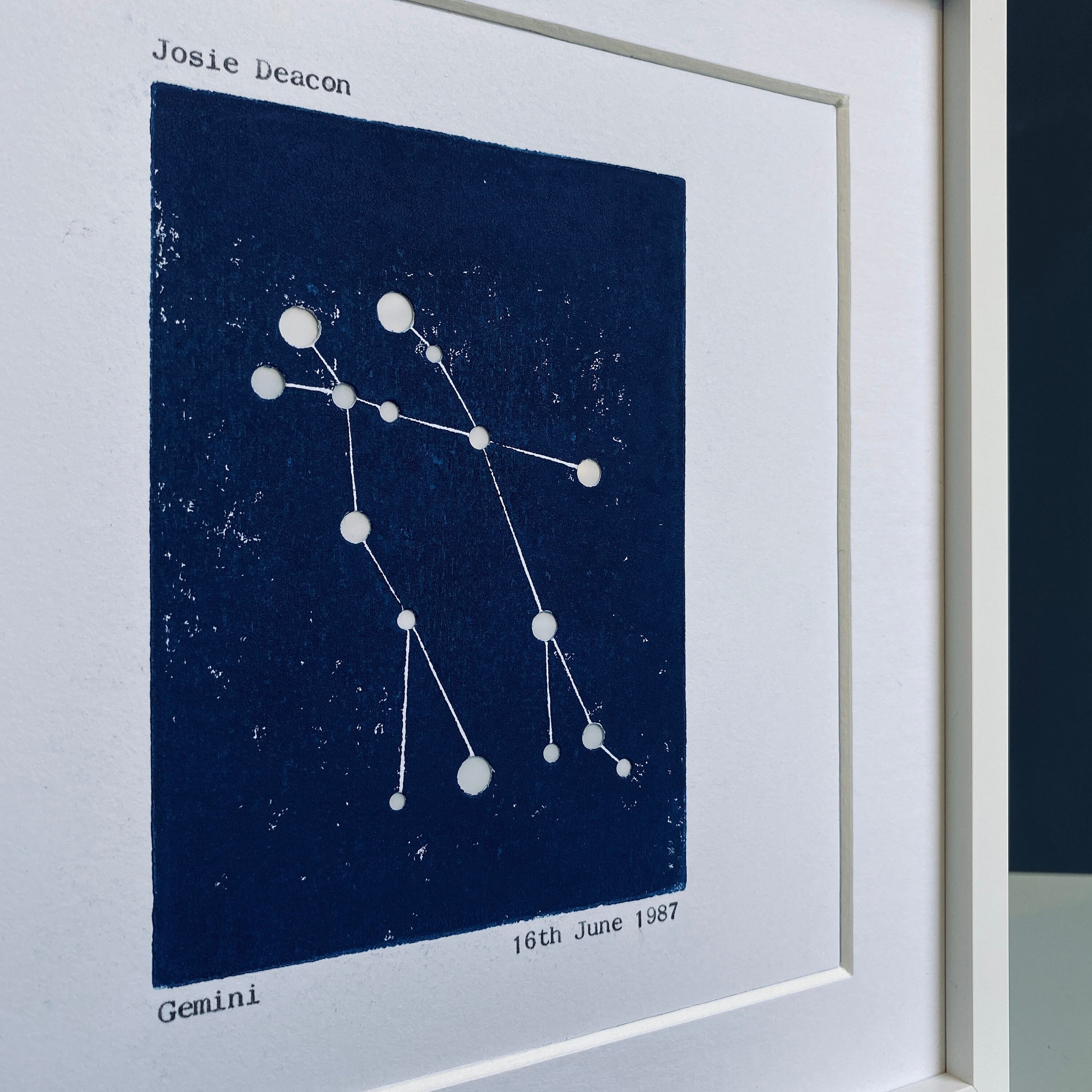 Gemini Constellation Light Box Personalised Gift Nursery Lamp Sidelight ...