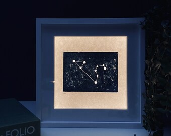 Capricorn Constellation Light Box Personalised Gift Nursery Lamp ...
