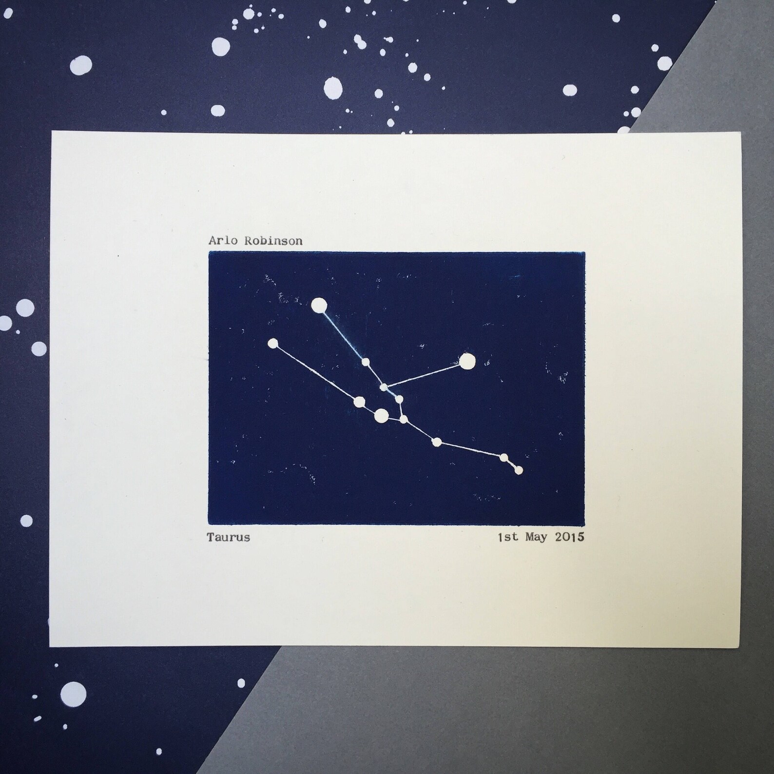 Taurus Art Print Constellation Star Sign Zodiac Horoscope Personalised ...