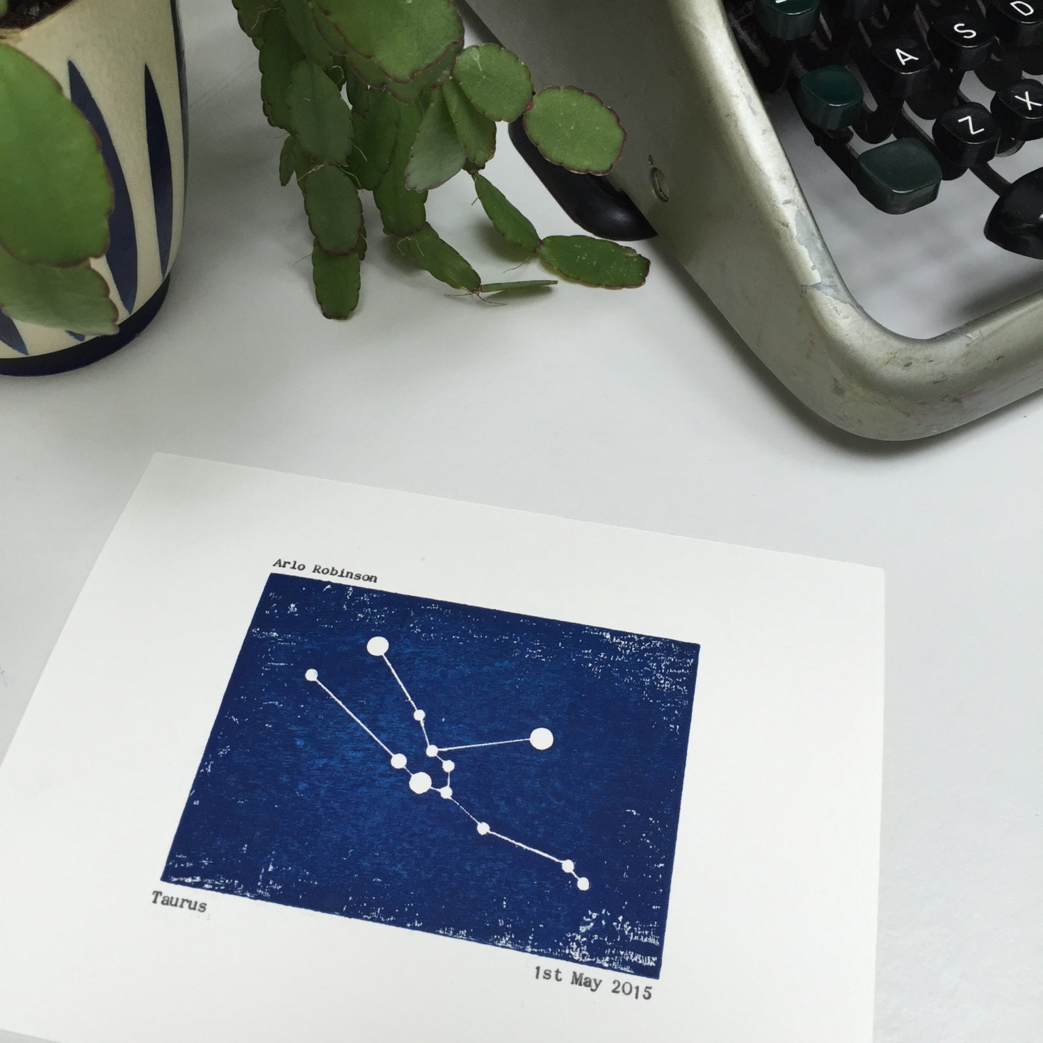 Taurus Art Print Constellation Star Sign Zodiac Horoscope Personalised ...