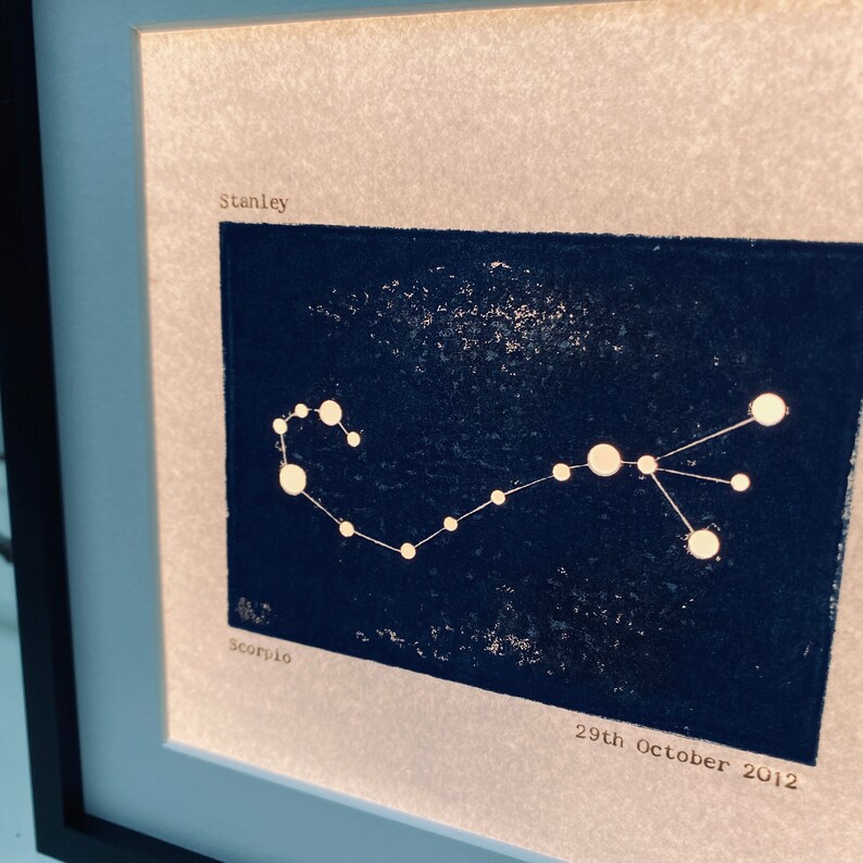 Scorpio Constellation Light Box Personalised Gift Nursery Lamp - Etsy