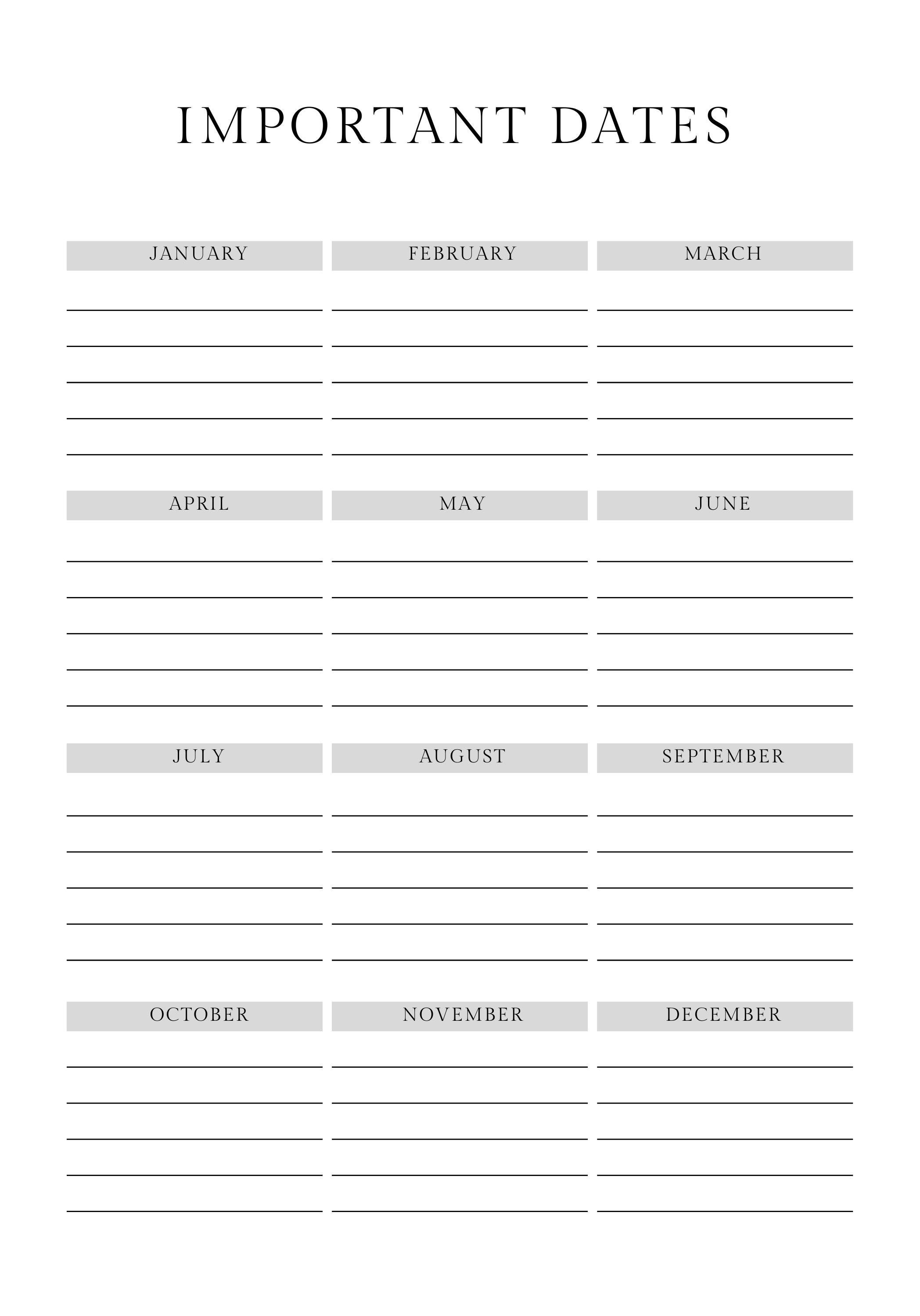 Elegant Blank Digital Planner Printable iPad Friendly - Etsy