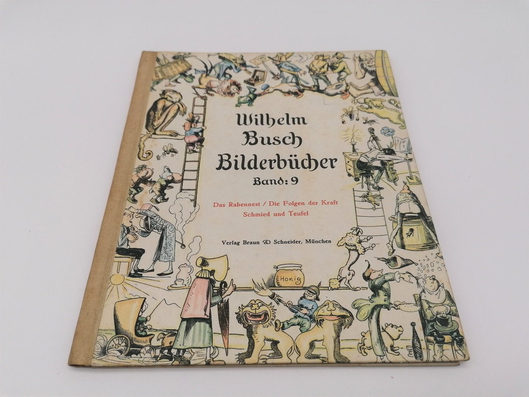 Wilhelm Busch - Bilderbücher Band 9. Vintage German Hardback Picture ...