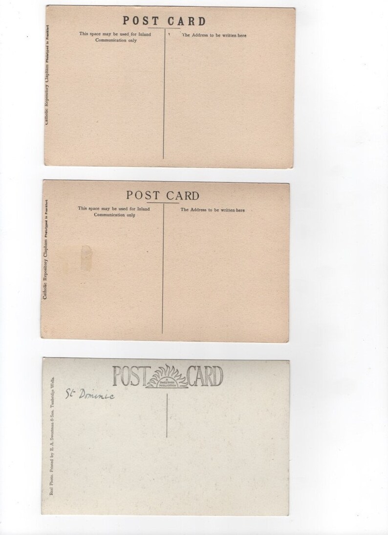 7 Vintage Religious Postcards. Worn Photo and Phototyped | Etsy