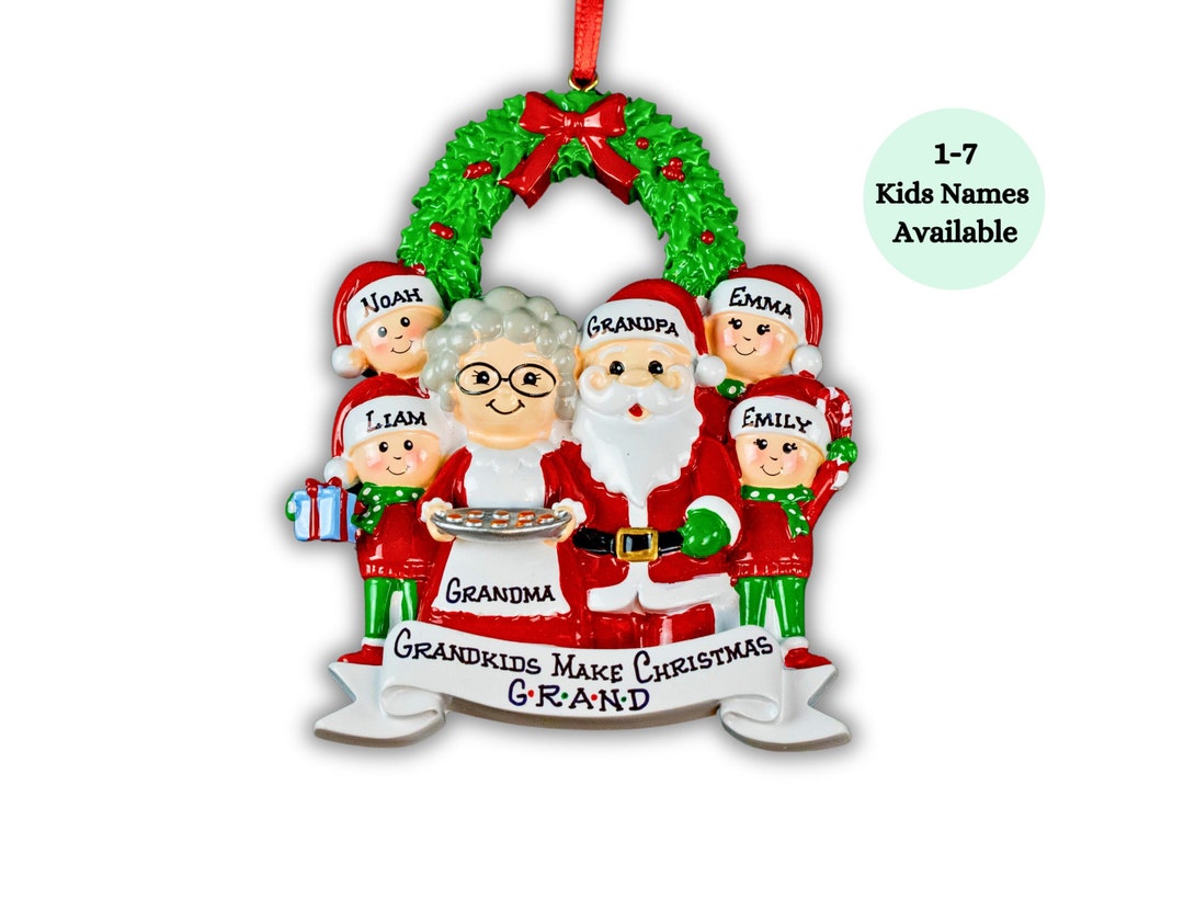 Personalized Grandkids & Grandparents Christmas Ornament | Handmade ...