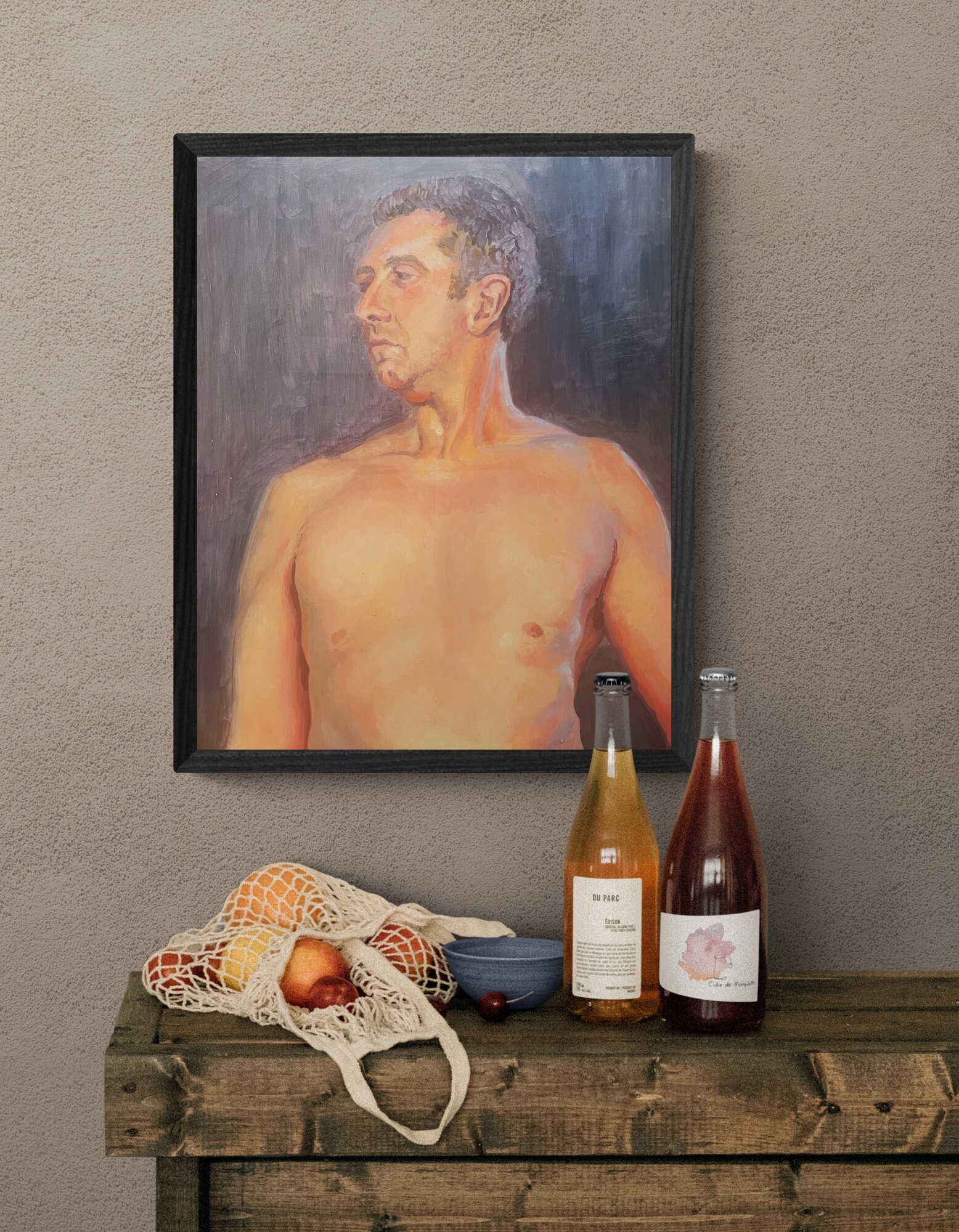 Original Oil Painting of a Male Torso - Etsy