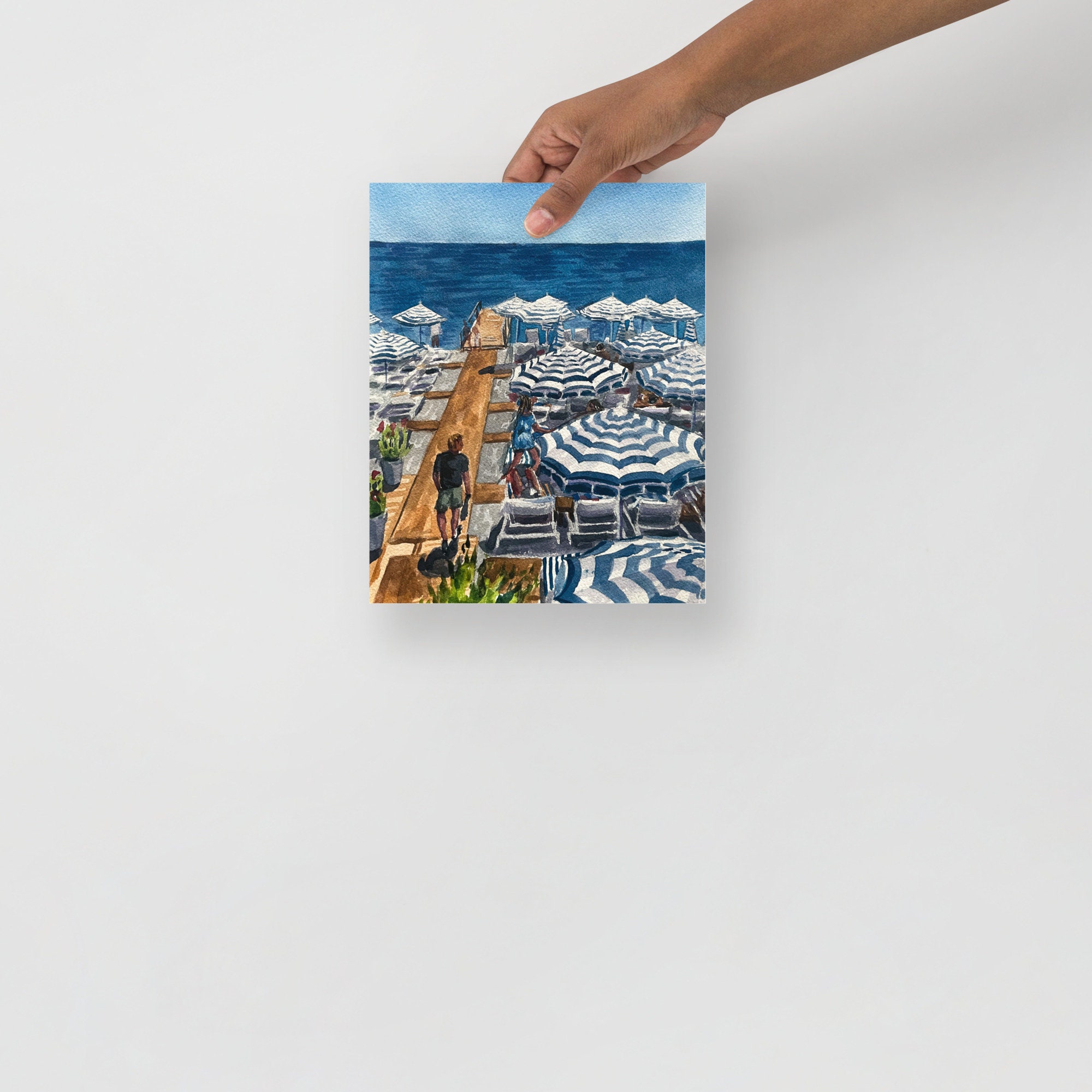 French Wall Art - Beach in Nice - Art Print - Etsy