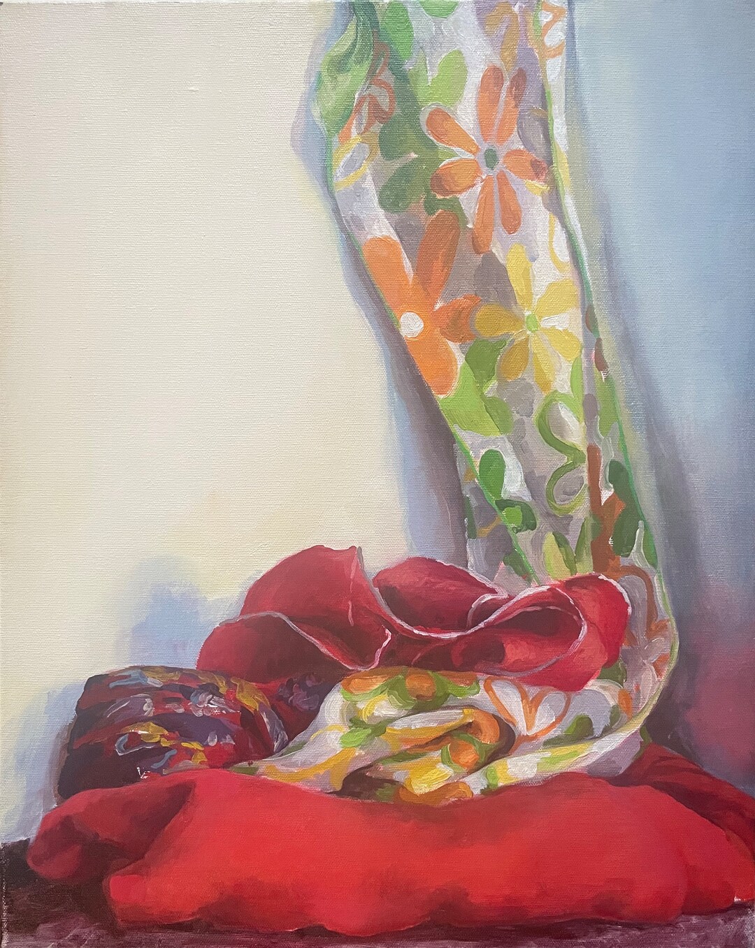Original Oil Still Life Painting - Draped Cloth - Etsy
