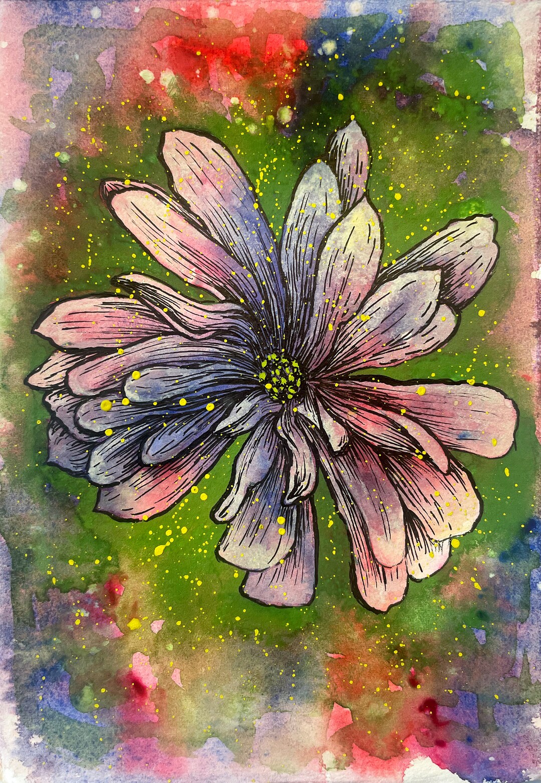 Mini Flower Illustration - Fine Art Original - Etsy