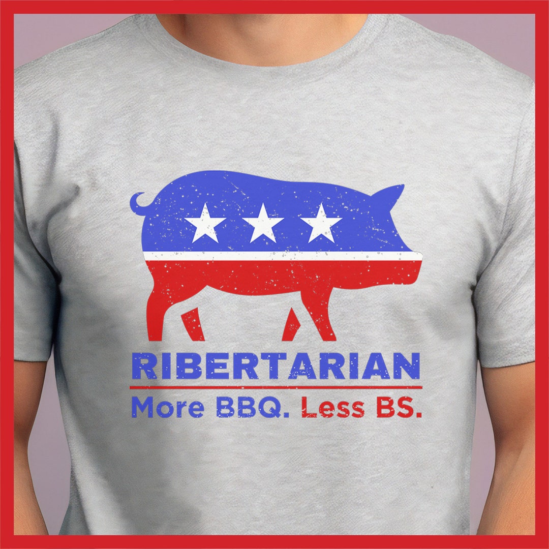 Ribertarian BBQ T-shirt, Funny Dad Grilling Tee - Etsy
