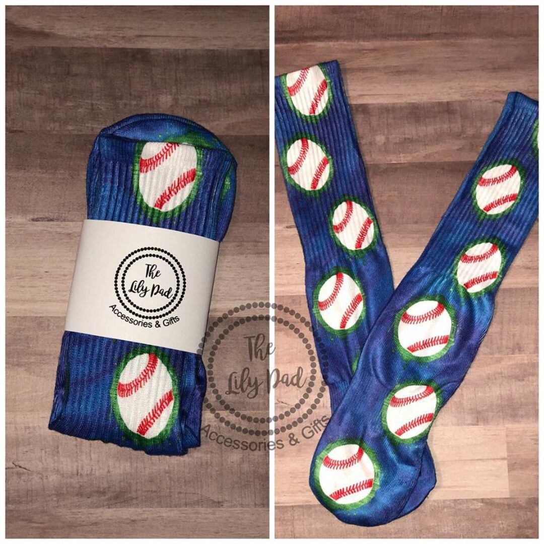 Baseball Crew Style Socks-team Socks-baseball Socks - Etsy