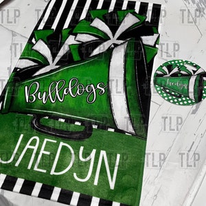 Red Cheer Rally Hand Towel and Bag Tag Set-custom Cheer - Cheer Mom ...