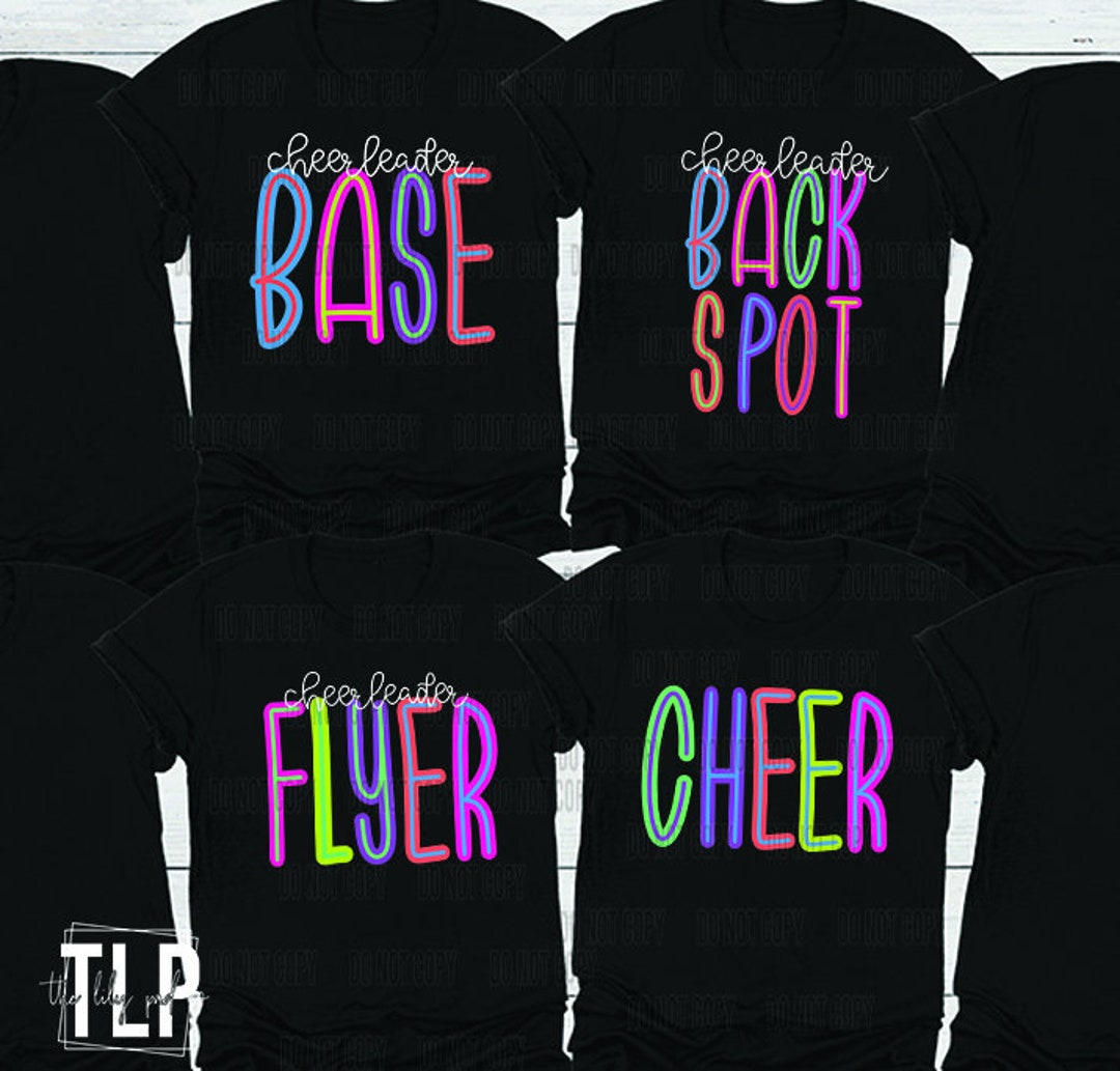 Cheer Position Base Back Spot Flyer Bright and Fun Graphic Tees - Etsy