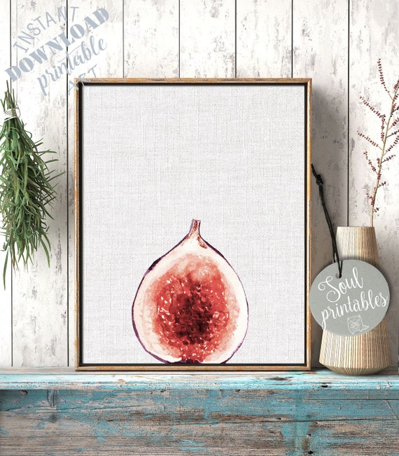 Fig Wall Art Wall Decor Printable Fruit Kitchen | Etsy