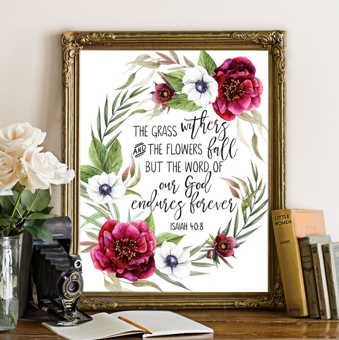 Bible Verse Wall Art Print Scripture Quote Print Christian Home Decor ...