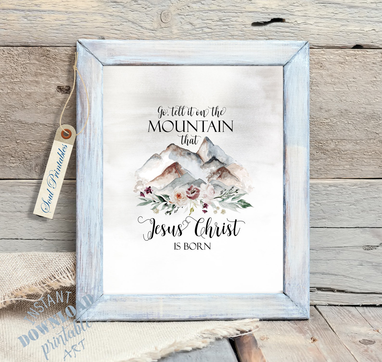 Go Tell It on the Mountain That Jesus Christ is Born - Etsy