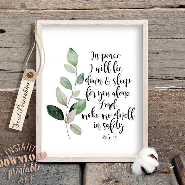 Psalm 4 8 - Etsy