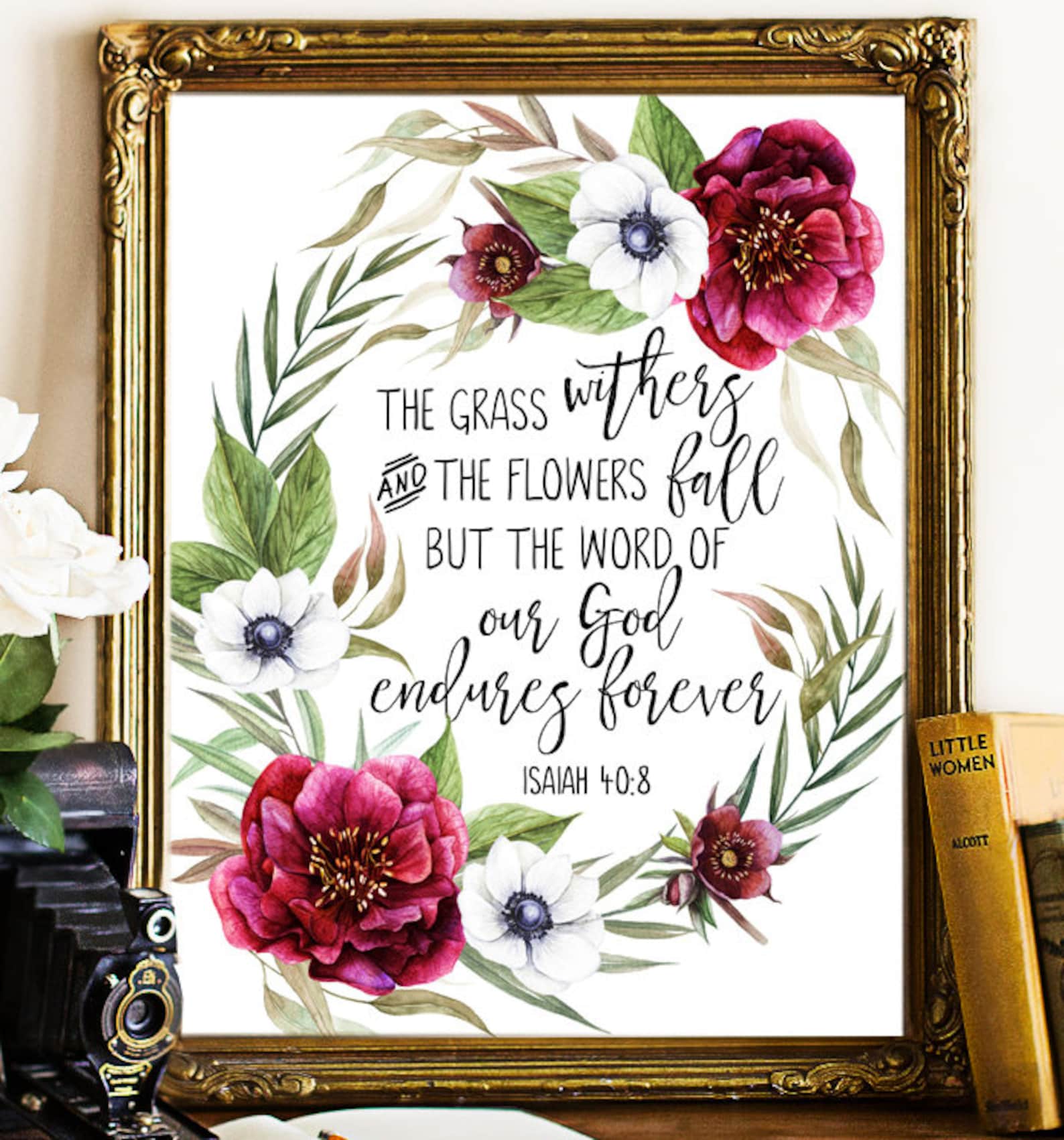 Bible Verse Wall Art Print Scripture Quote Print Christian - Etsy