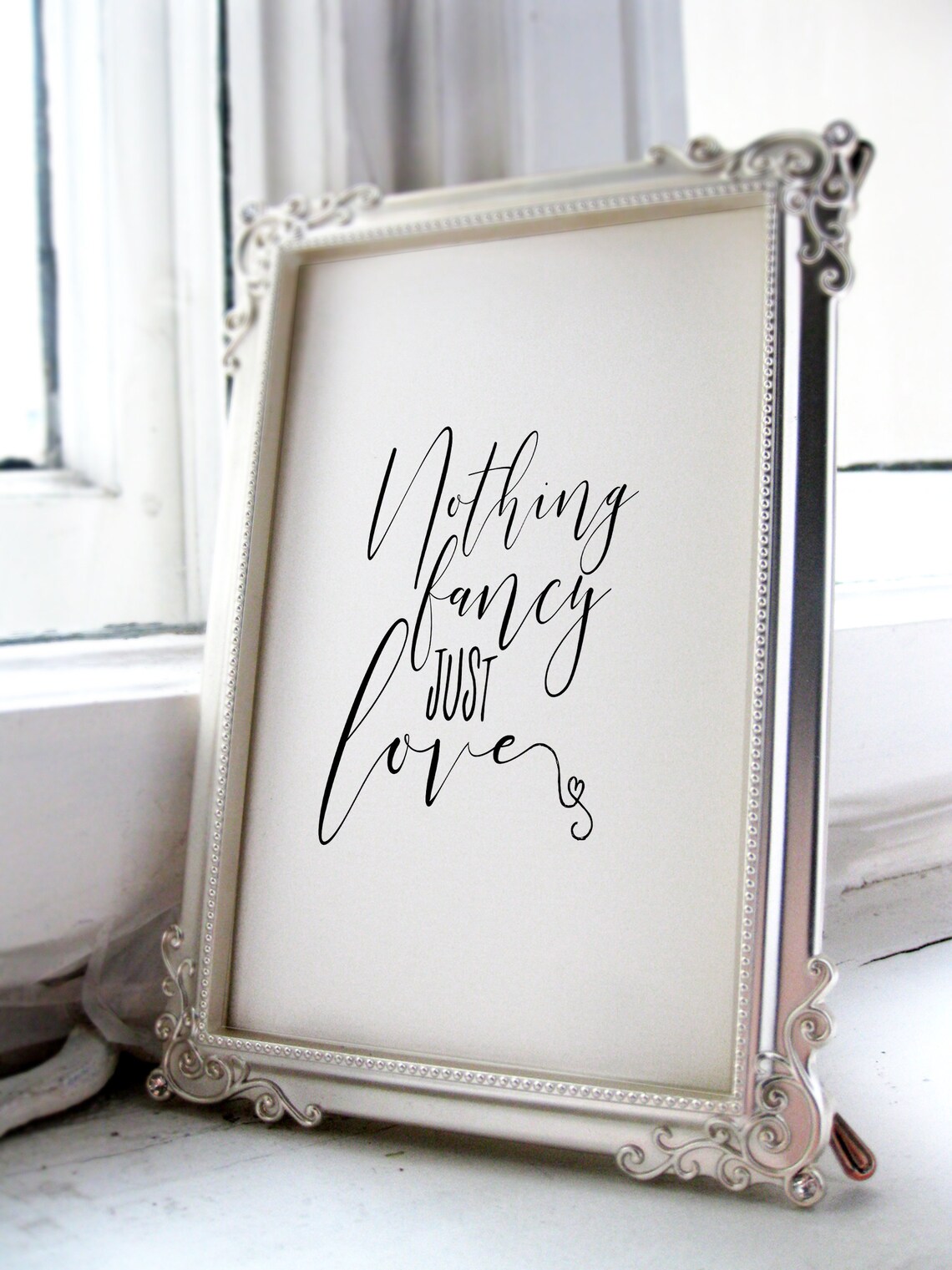 Quote Print Nothing Fancy Just Love Love Saying Wedding - Etsy