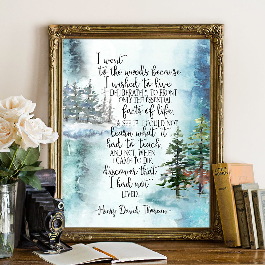 Henry David Thoreau Quote Henry David Thoreau Print Printable - Etsy