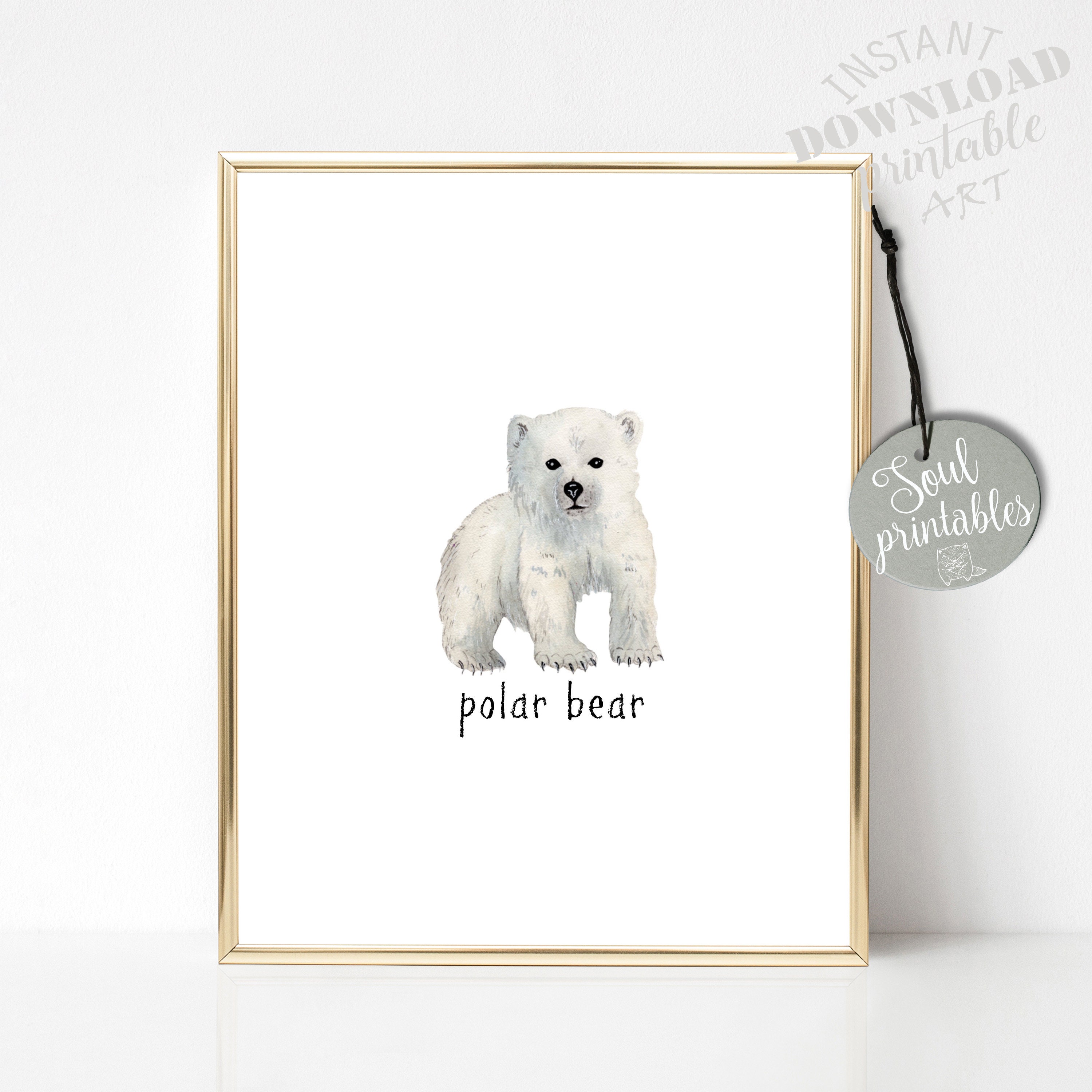 Arctic Animals Nursery Wall Art SET of 3 Polar Bear Seal | Etsy