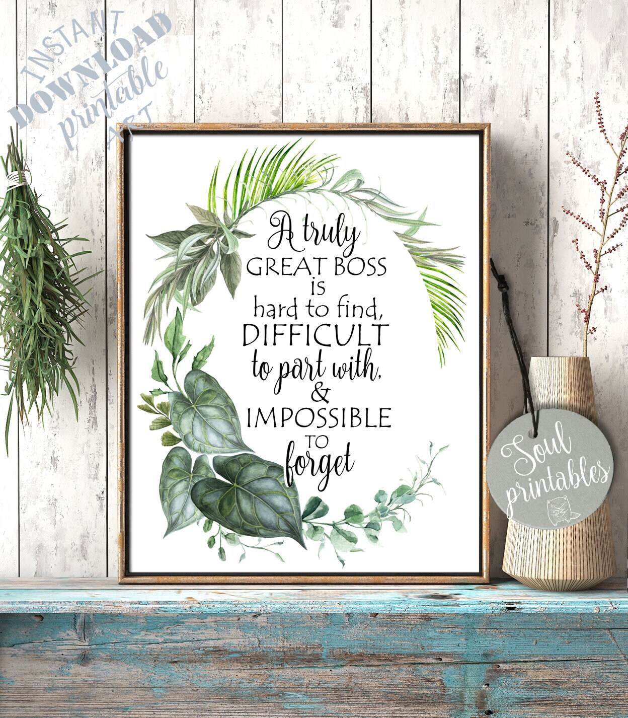 Boss Appreciation Gift Printable Boss Gift Gift for Your | Etsy