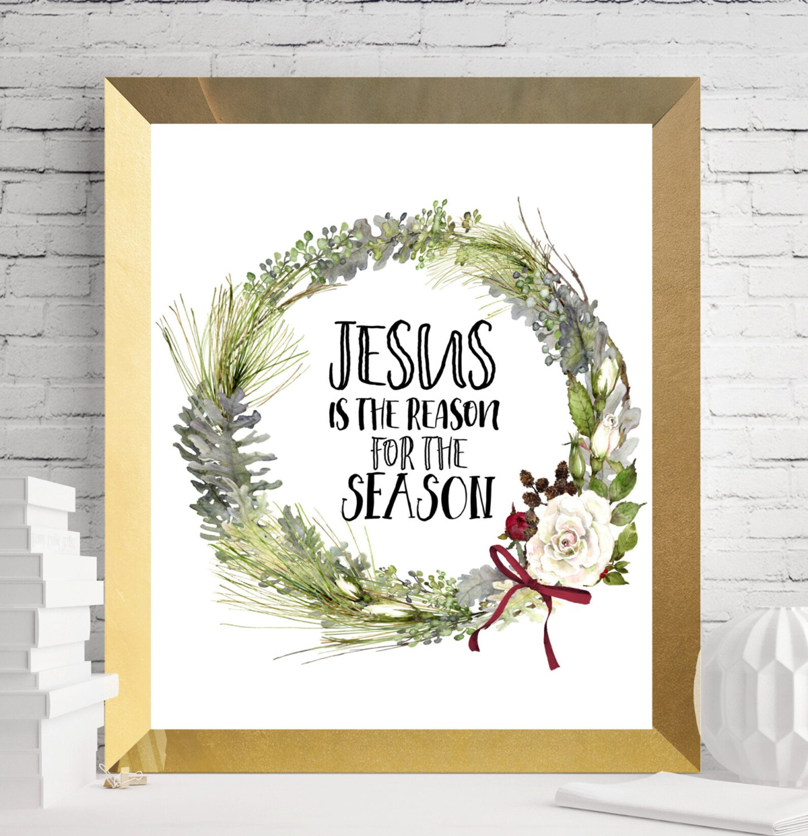 Christmas printable Jesus is the reason for the season Jesus | Etsy