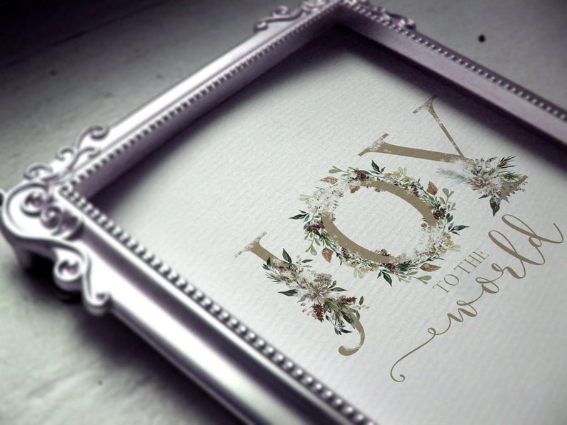 Christmas Printable Decor JOY Printable Christmas Sign - Etsy