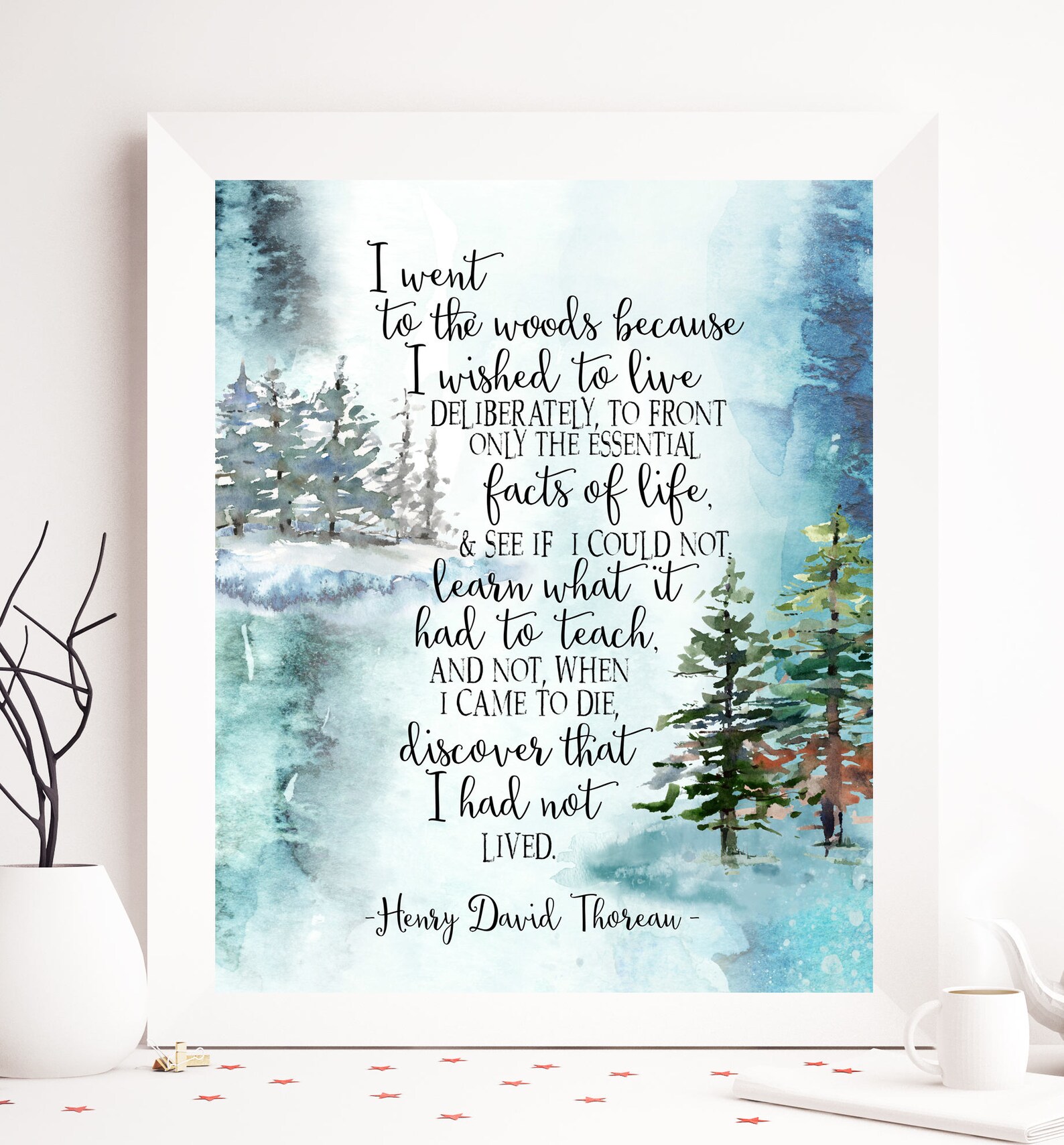 Henry David Thoreau Quote Henry David Thoreau Print Printable - Etsy
