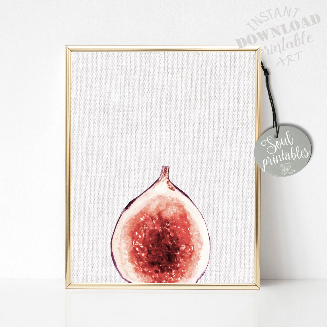 Fig Wall Art Wall Decor Printable Fruit Kitchen | Etsy