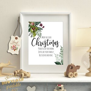 Christmas Printable Sign, Christmas Wreath Decor, Holiday Sign Decor ...