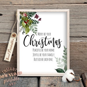 Christmas Printable Sign, Christmas Wreath Decor, Holiday Sign Decor ...