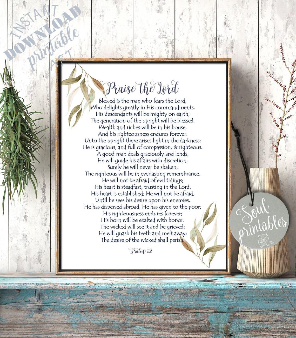 Printable Art Scripture Art Psalm 112 Psalms Print Gift Etsy Printable Art Scripture Art Psalm 112 Psalms Print Gift Etsy